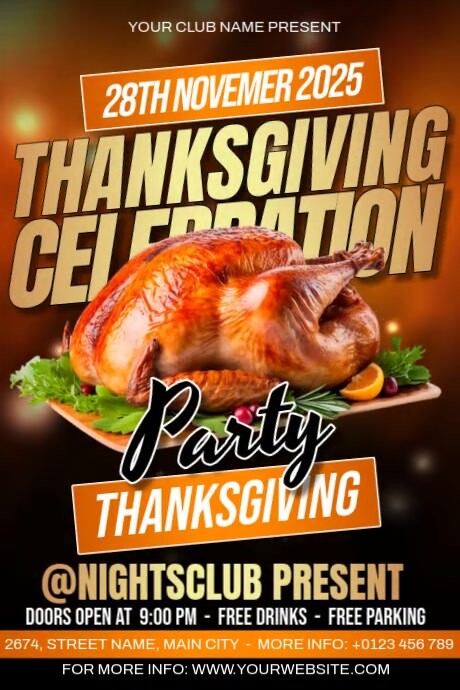 Thanksgiving Celebration Template | PosterMyWall