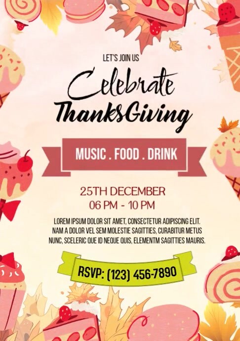 Thanksgiving celebration Template | PosterMyWall