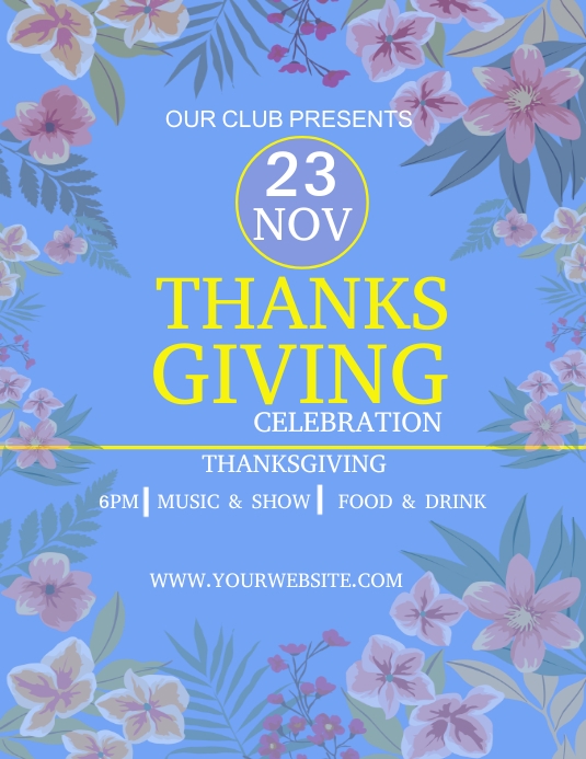 thanksgiving celebration event flyer template | PosterMyWall