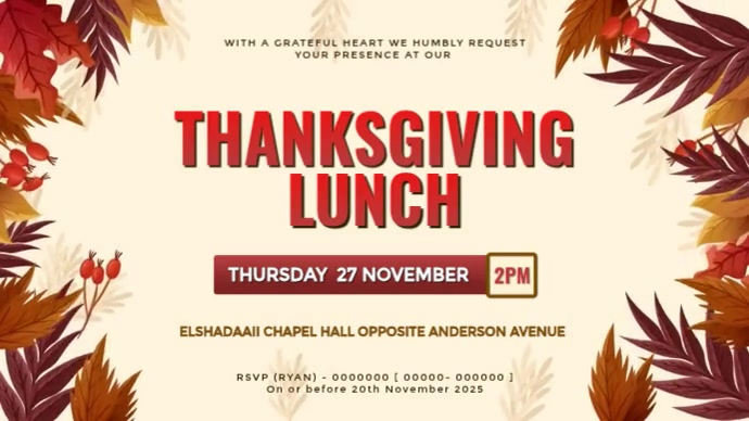 thanksgiving celebration poster Template | PosterMyWall
