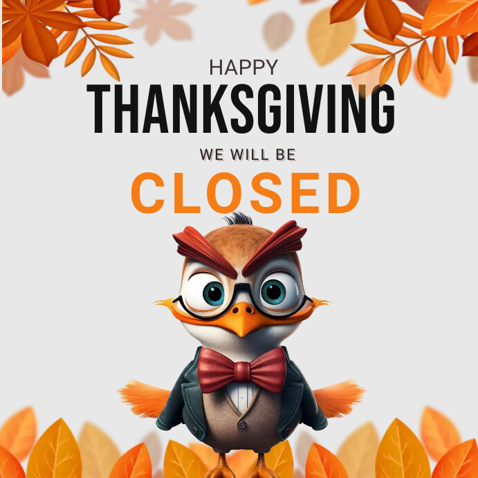 Thanksgiving Closed captions Template | PosterMyWall