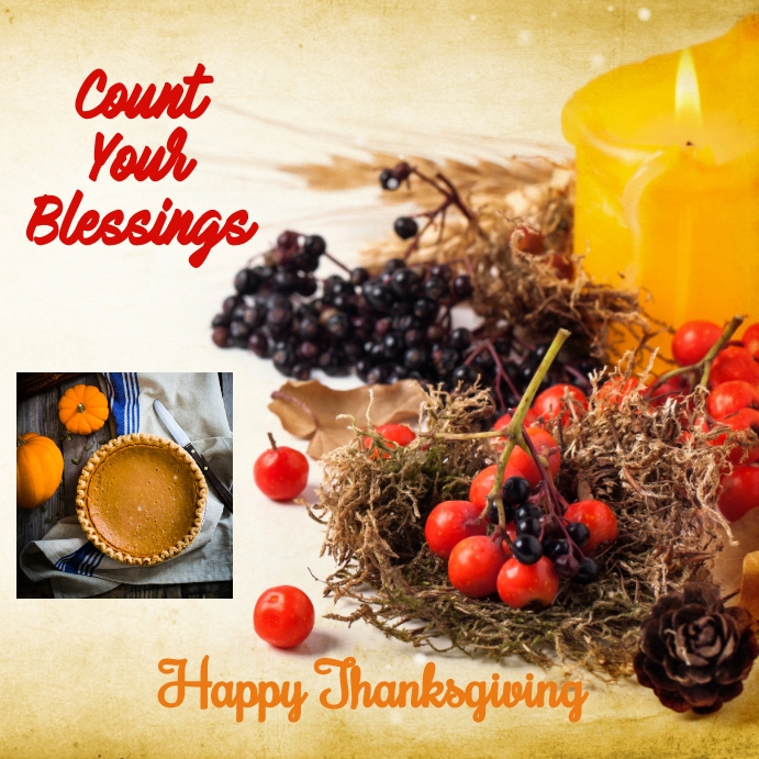 Thanksgiving Count Your Blessings Template | PosterMyWall