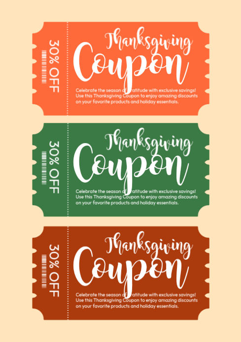 Thanksgiving Coupon Template | PosterMyWall