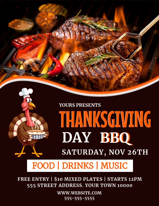 Copy of Thanksgiving Day BBQ | PosterMyWall