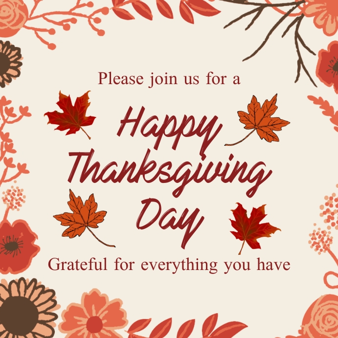 Thanksgiving Day Instagram Template | PosterMyWall