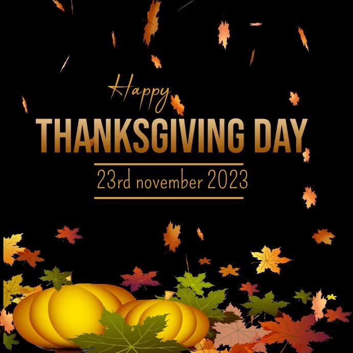 Thanksgiving day instagram post Template | PosterMyWall