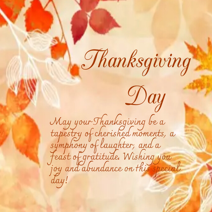 Thanksgiving day Instagram post Template | PosterMyWall