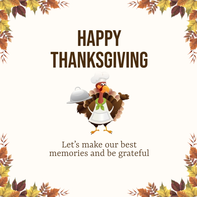 Thanksgiving Day Instagram Post. Template | PosterMyWall