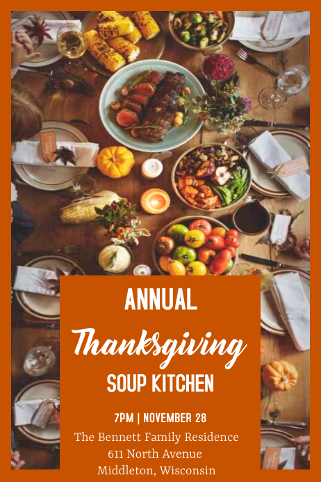 Thanksgiving Day Poster Template | PosterMyWall