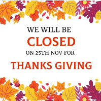 THANKSGIVING DAY SHOP CLOSED NOTICE TEMPLATE | PosterMyWall