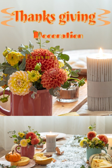 Thanksgiving decoration events template (1) | PosterMyWall
