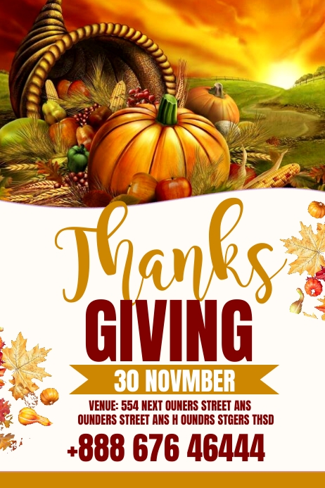 Thanksgiving Template | PosterMyWall
