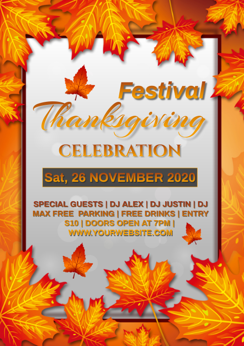 THANKSGIVING Template | PosterMyWall