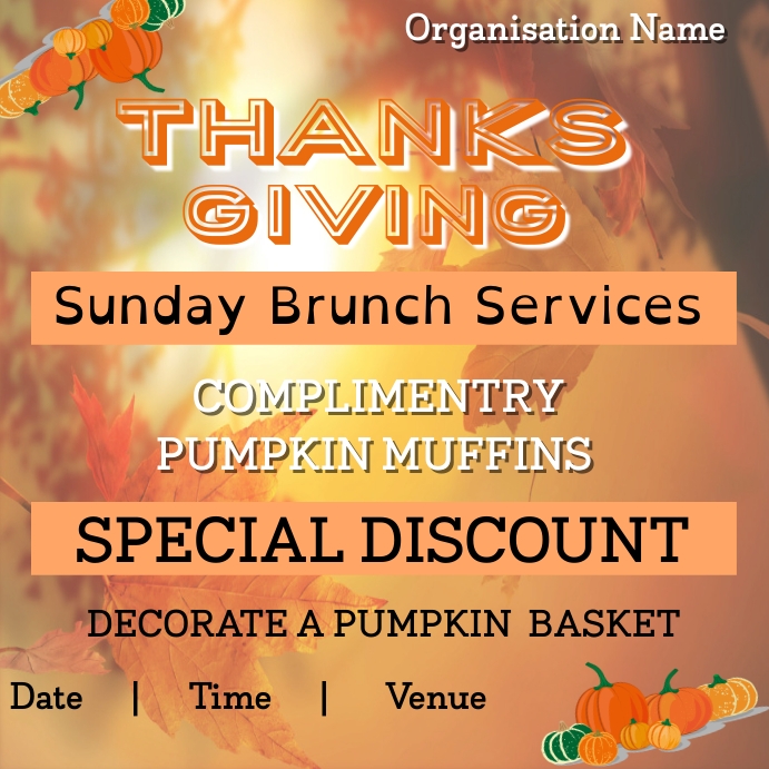 Thanksgiving Template | PosterMyWall