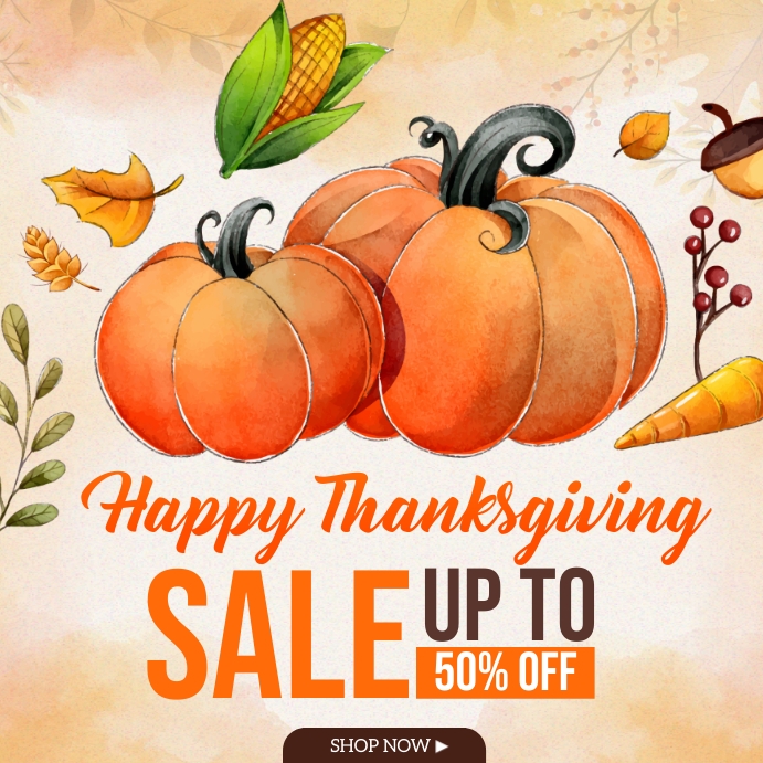 Thanksgiving Template | PosterMyWall