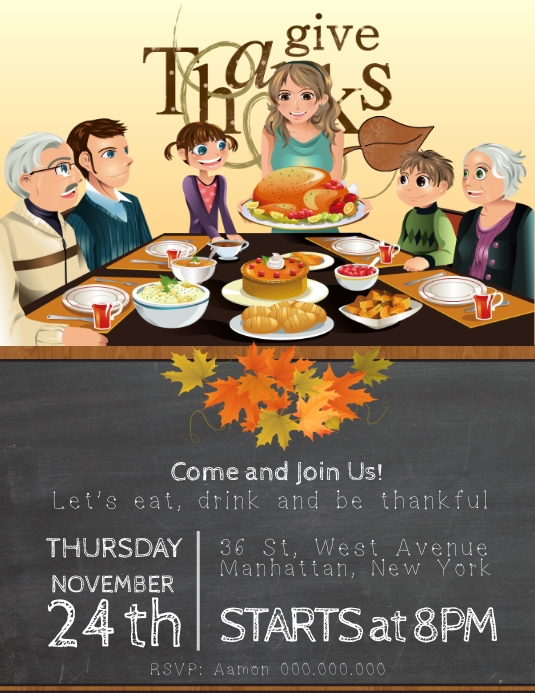 Thanksgiving Template | PosterMyWall