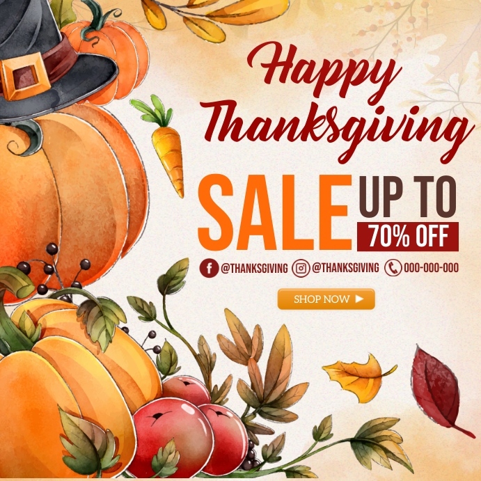 Thanksgiving Template | PosterMyWall