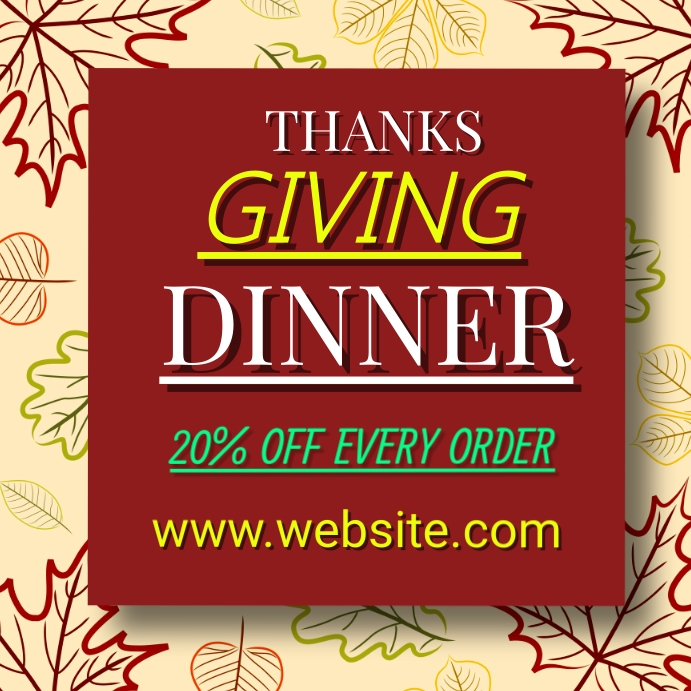 Thanksgiving Template | PosterMyWall