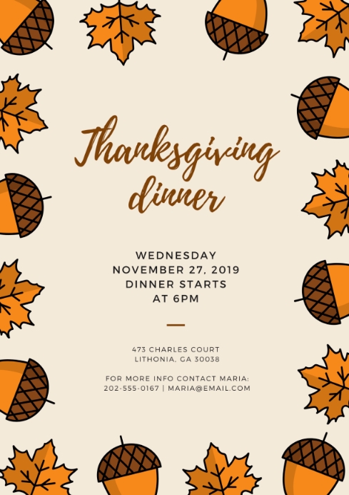 THANKSGIVING Template | PosterMyWall