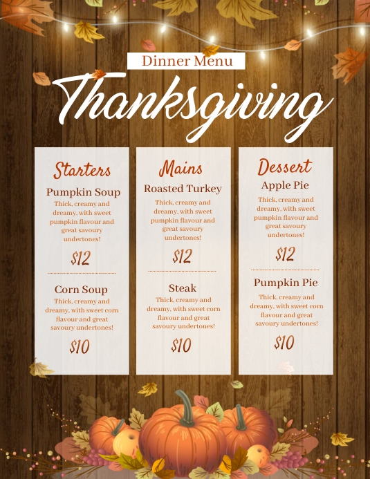 Thanksgiving Template | PosterMyWall