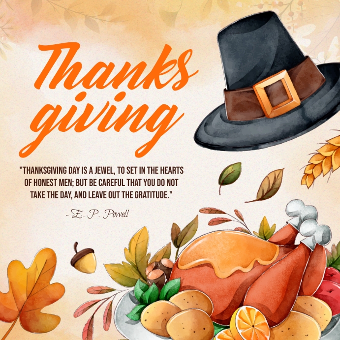 Thanksgiving Template | PosterMyWall