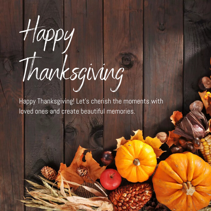 Thanksgiving Template | PosterMyWall