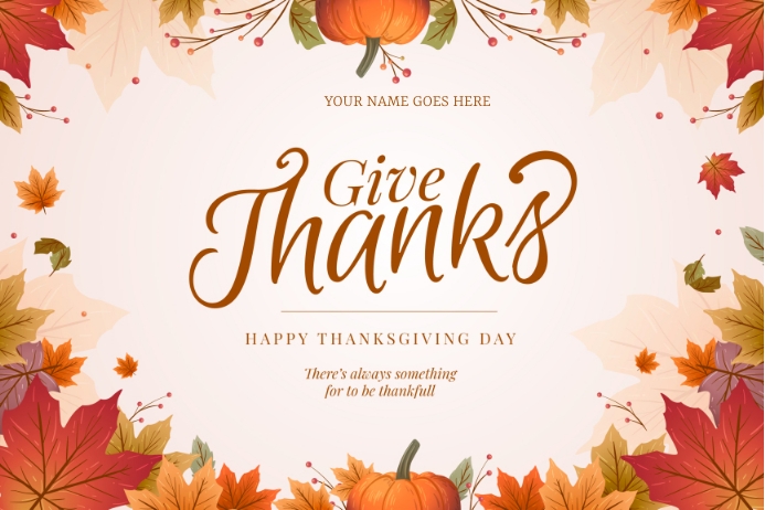 Thanksgiving Template | PosterMyWall