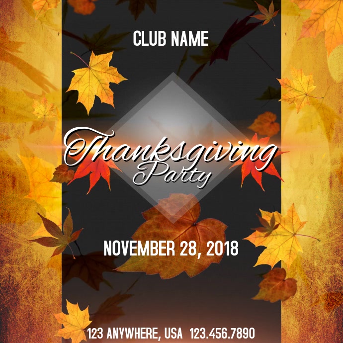 THANKSGIVING Template | PosterMyWall