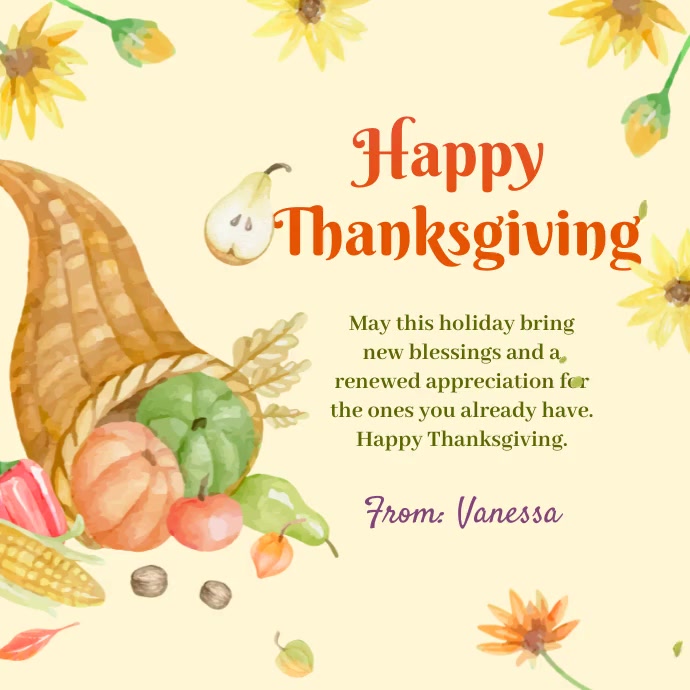 Copy of Thanksgiving | PosterMyWall