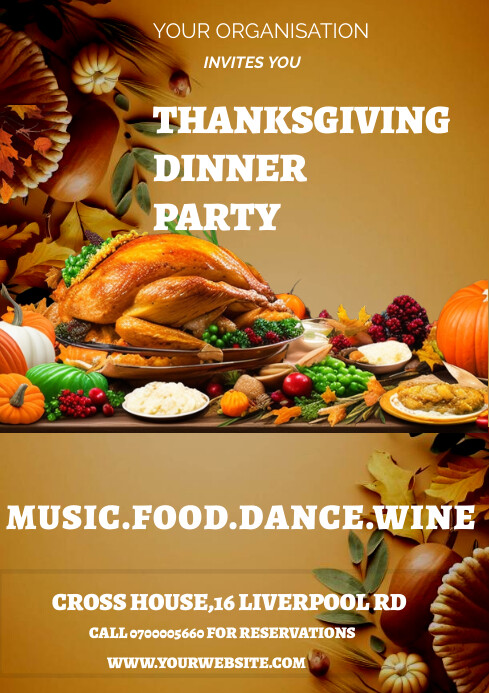 THANKSGIVING Template | PosterMyWall