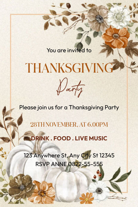 Thanksgiving Template | PosterMyWall
