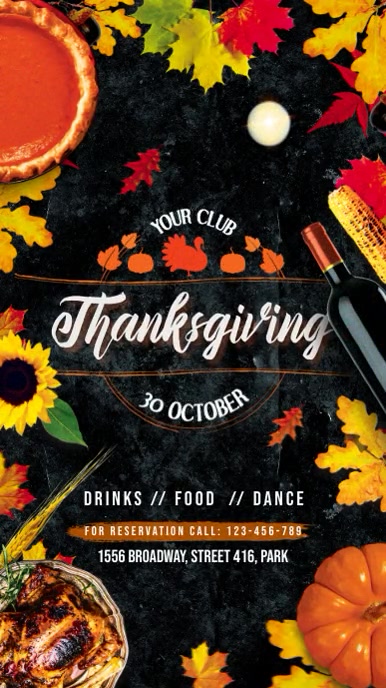 Thanksgiving Template | PosterMyWall