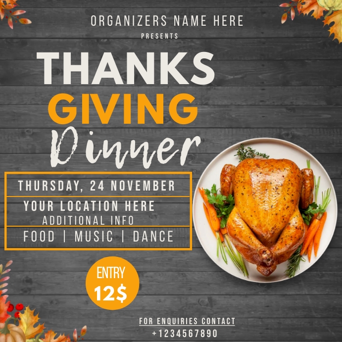 Thanksgiving Template | PosterMyWall