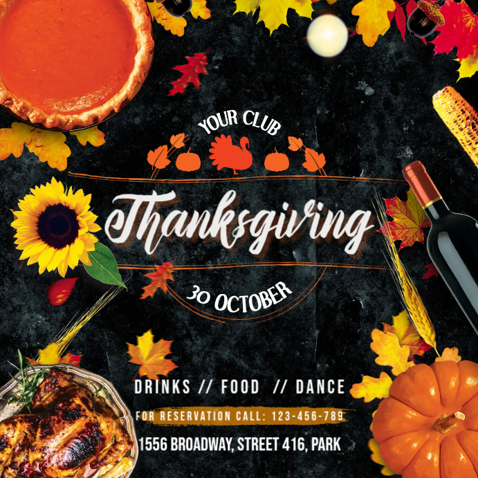 Thanksgiving Template | PosterMyWall