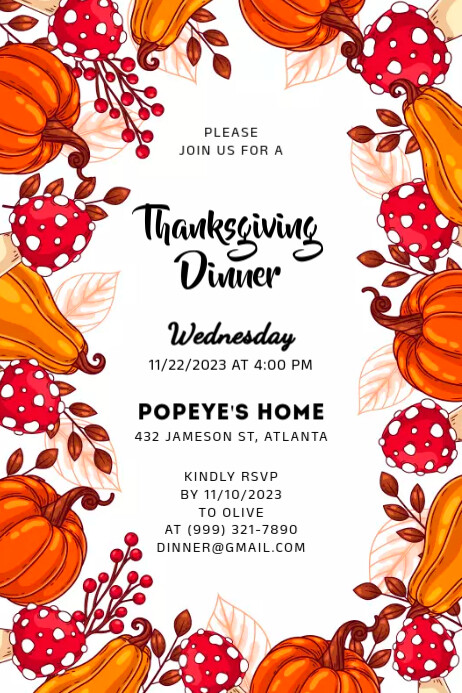 thanksgiving Template | PosterMyWall