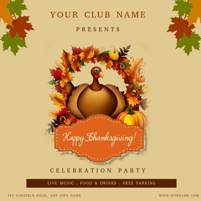 Thanksgiving Template | PosterMyWall