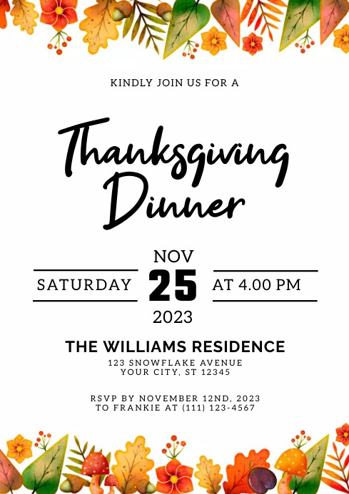 thanksgiving Template | PosterMyWall