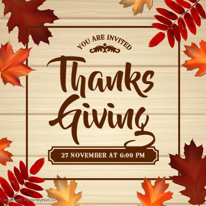 thanksgiving Template | PosterMyWall