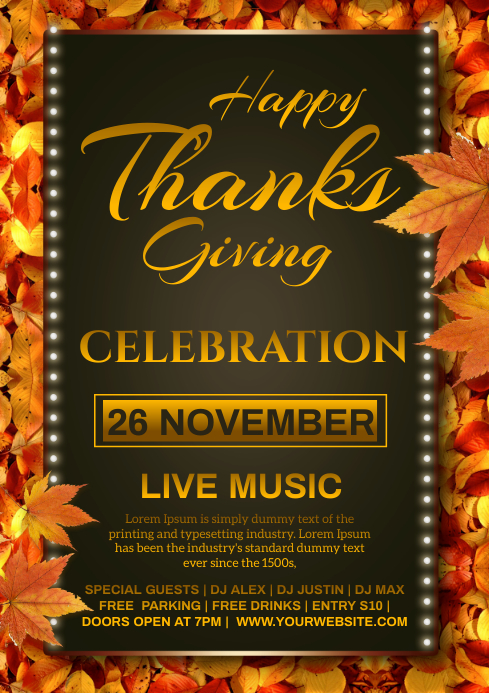 THANKSGIVING Template | PosterMyWall