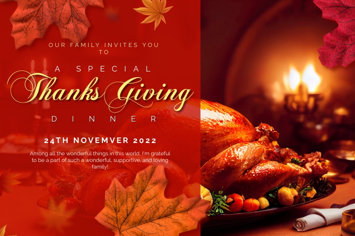 Thanksgiving Template | PosterMyWall