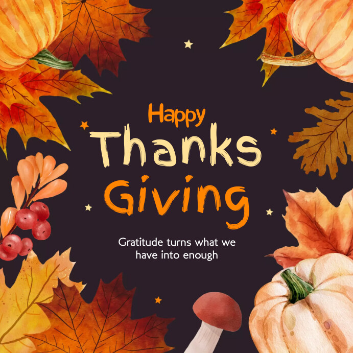 Thanksgiving Template | PosterMyWall