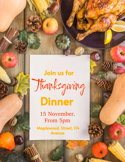 Thanksgiving Template | PosterMyWall