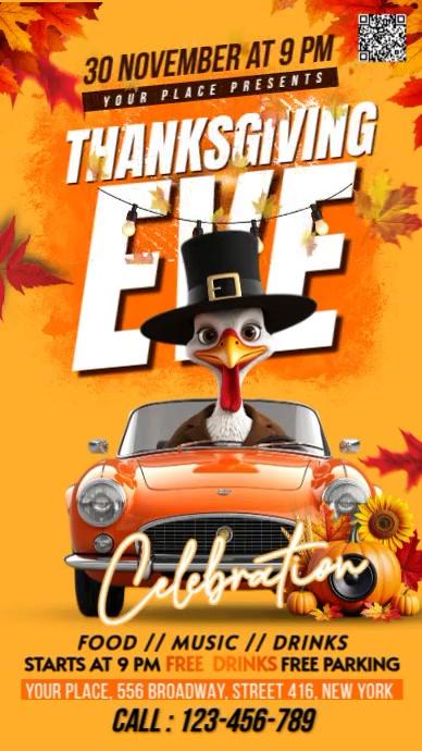 Thanksgiving Digital Display Template | PosterMyWall