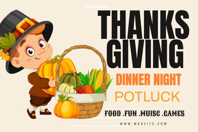 Copy of thanksgiving diinner | PosterMyWall