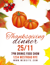 thanksgiving dinner poster Template | PosterMyWall