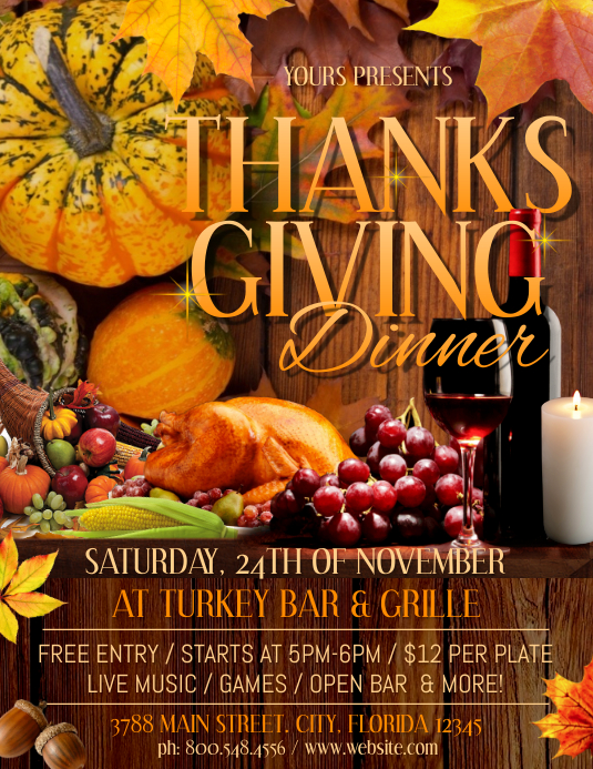 THANKSGIVING DINNER | PosterMyWall
