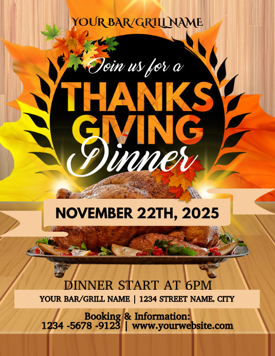 Copy of Thanksgiving Dinner | PosterMyWall