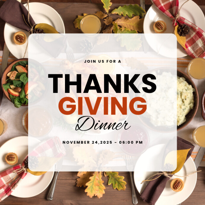 Thanksgiving Dinner Template | PosterMyWall