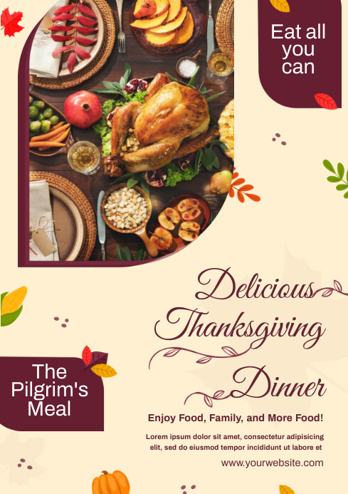 Plantilla de Thanksgiving Dinner | PosterMyWall