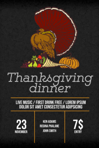 Thanksgiving Invitation Template | PosterMyWall